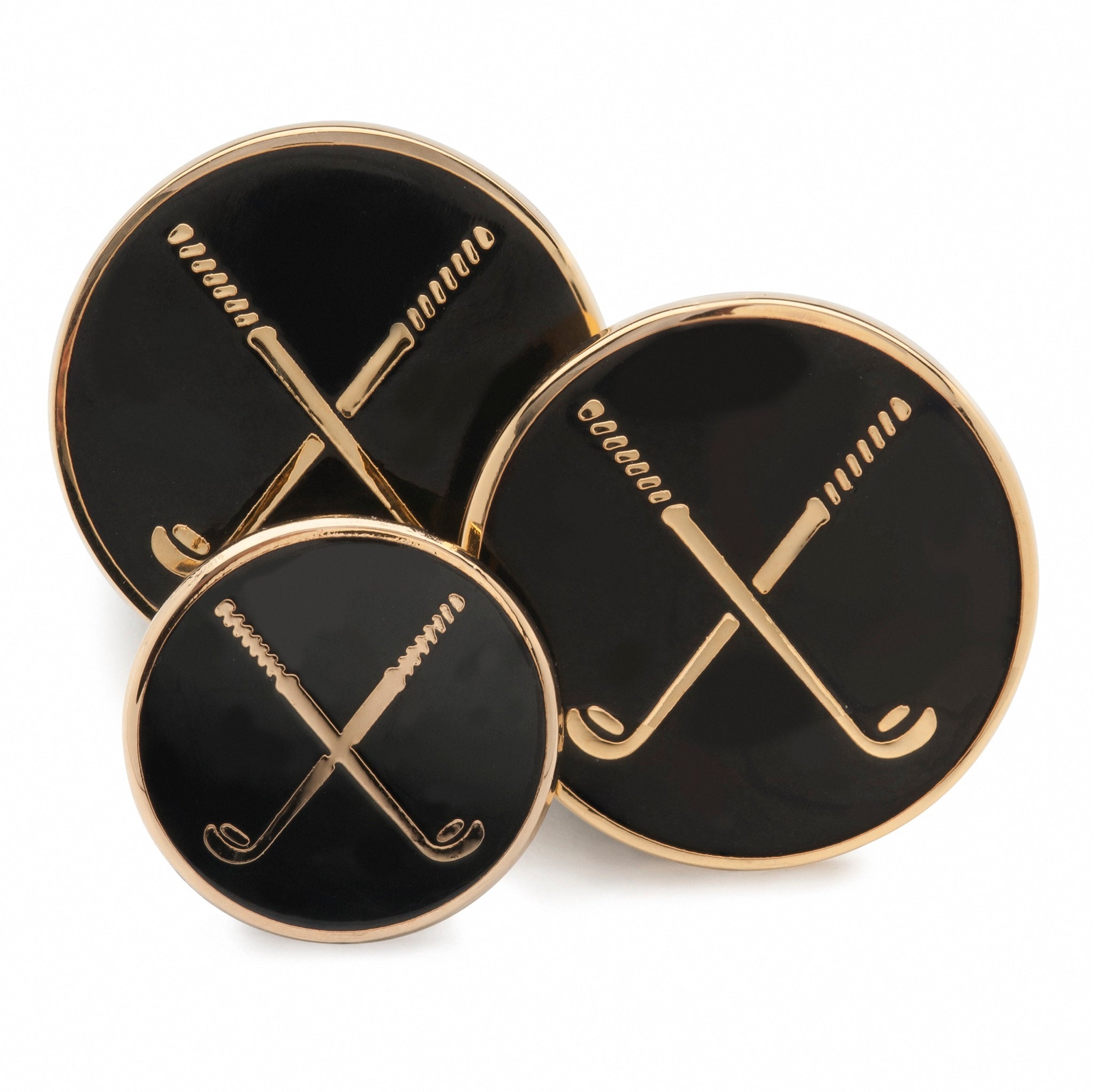 Golf Clubs (Black Enamel) Blazer Button | Luxury Men's Accessory by ...