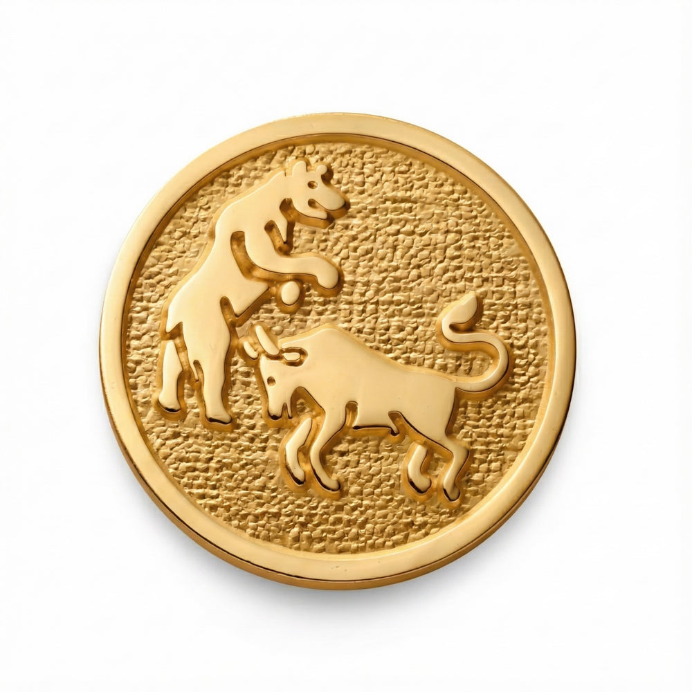 Bull And Bear Blazer Button Set In Gold | Benson & Clegg