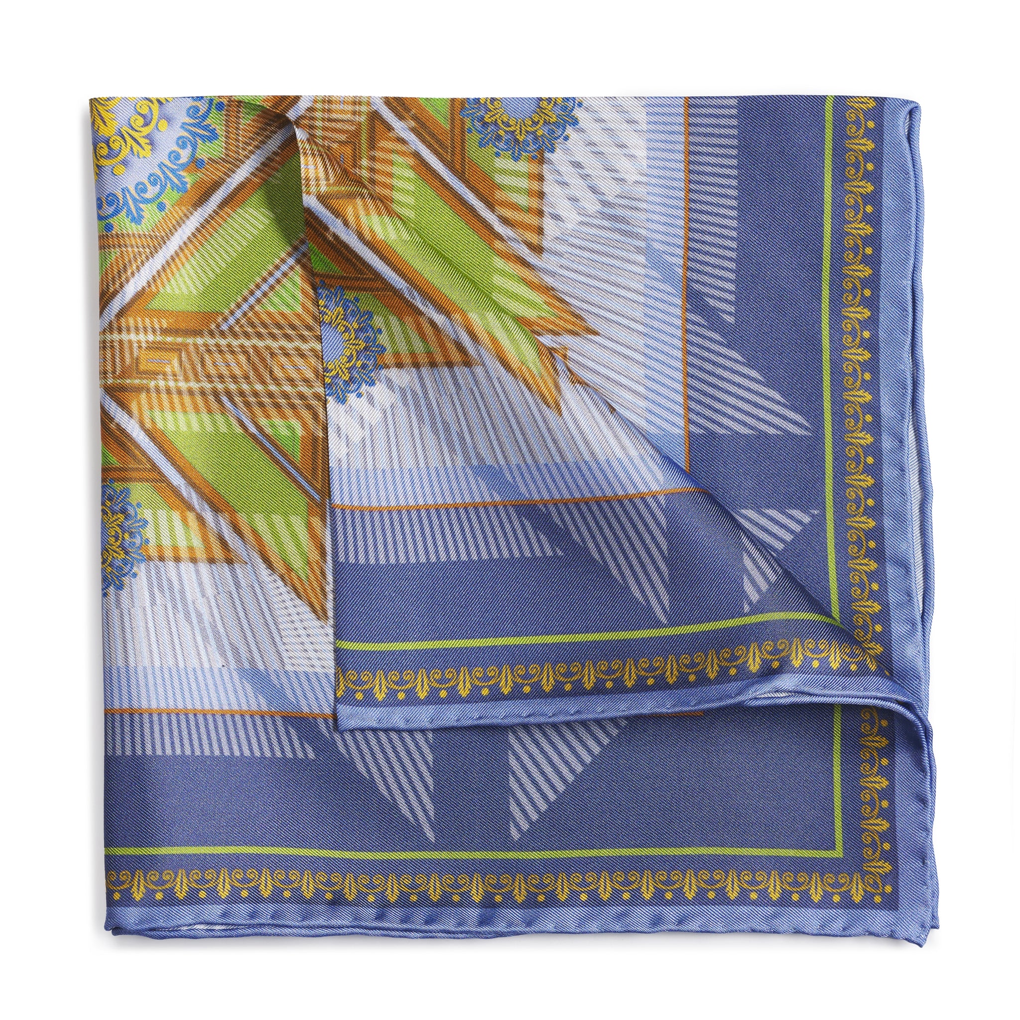 Edinburgh Saltire Waverley Blue Pocket Square | Luxury Accessories from ...