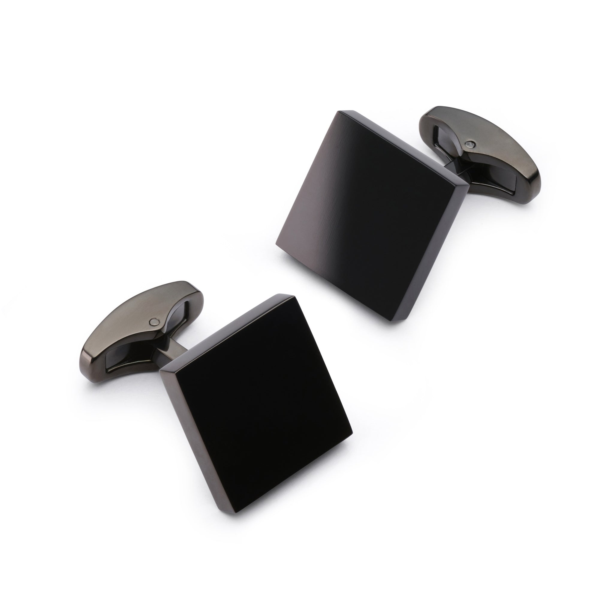 Square Cufflinks In Black | Luxury Formalwear by Benson & Clegg