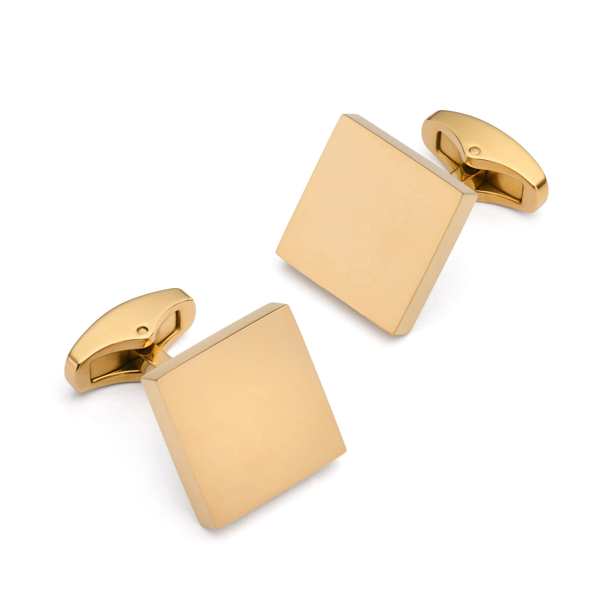Square Cufflinks In Gold | Luxury Formalwear by Benson & Clegg