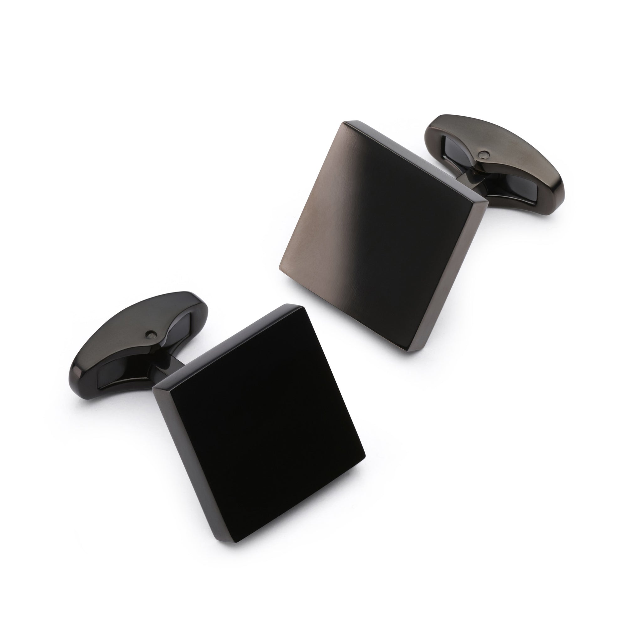 Square Cufflinks In Gun Metal | Luxury Formalwear by Benson & Clegg